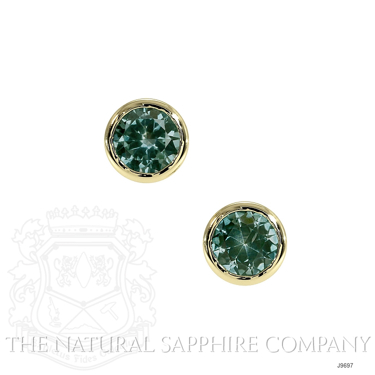 Green sapphire stud earrings store